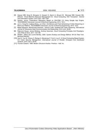 Use of Automation Codecs Streaming Video Applications Based on Cloud Computing | PDF | Cloud ...