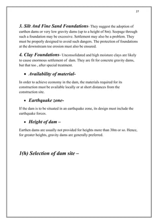 Design of concrete Gravity Dam_Project B.E final | PDF
