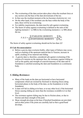 Design of concrete Gravity Dam_Project B.E final | PDF