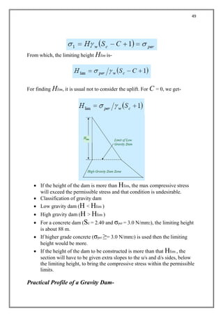Design of concrete Gravity Dam_Project B.E final | PDF