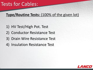 C&I Cables Tests | PDF