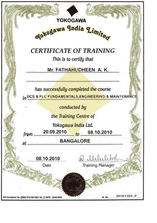 Technical training certificates | PDF