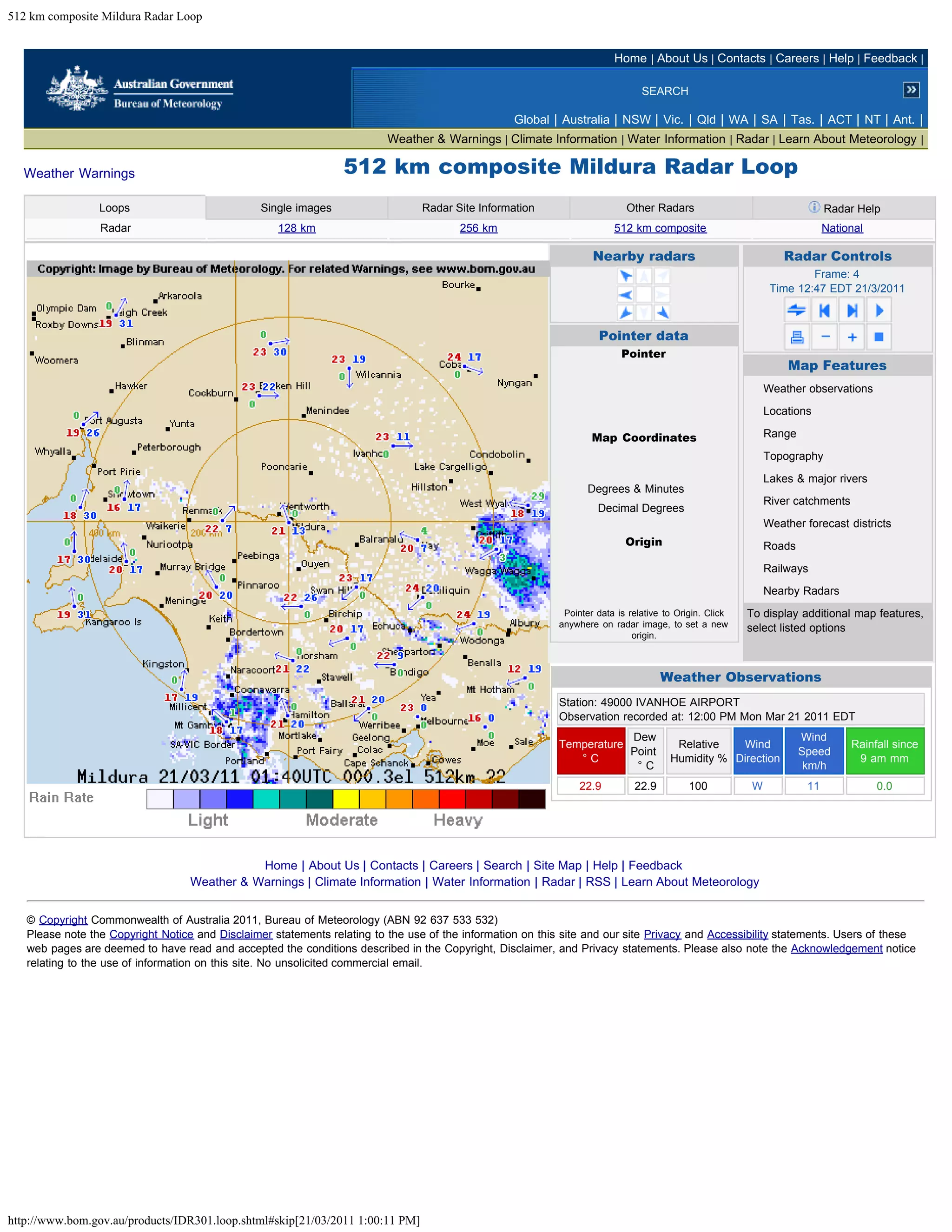 512 km composite mildura radar loop 21.3.11 12.47edt | PDF
