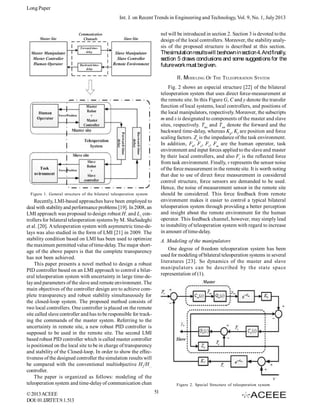 Optimal Control of a Teleoperation System via LMI- based Robust PID Controllers | PDF | Radio ...