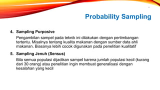 teori Statistik dasar 513020160914 p1b sampling | PPT