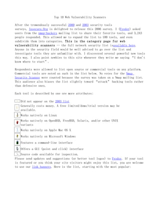 Top 10 Web Vulnerability Scanners | PDF