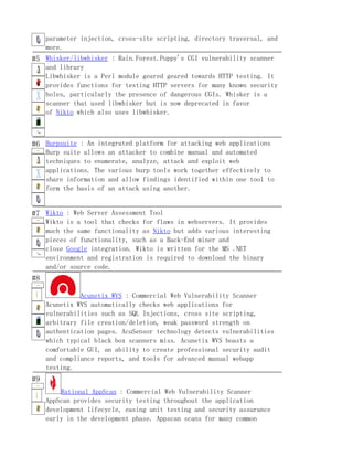 Top 10 Web Vulnerability Scanners | PDF