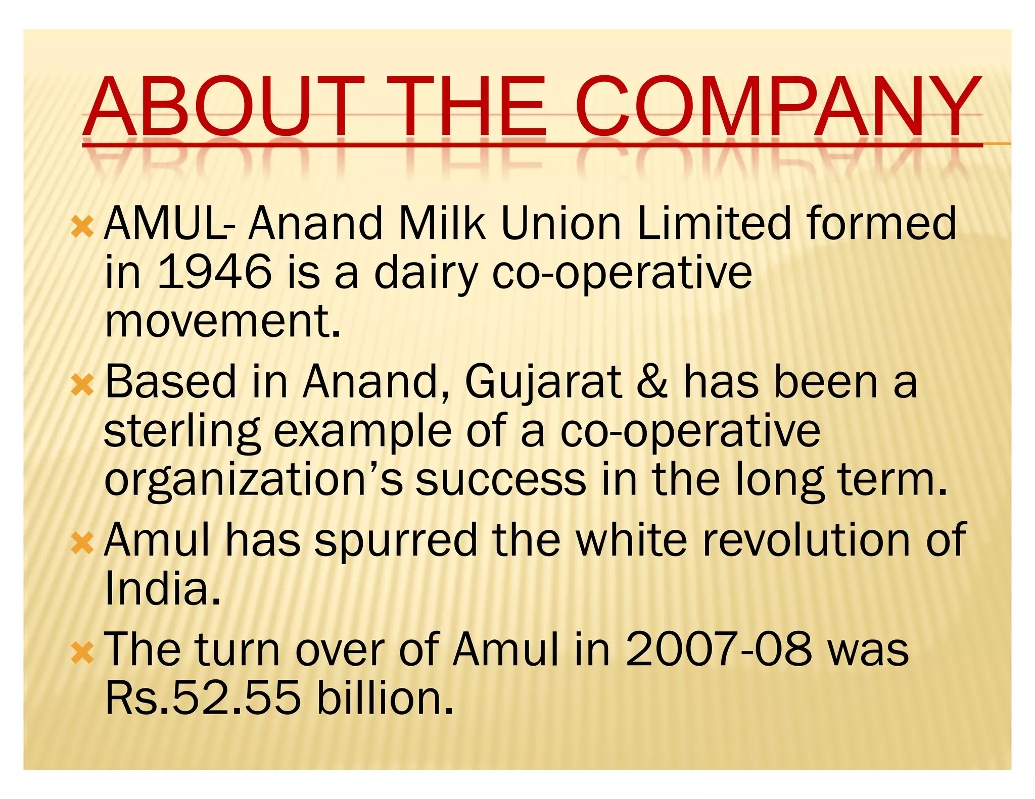 51325314 amul-ppt1 | PDF