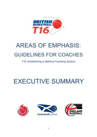 Areas of Emphasis: Guidelines for Coaches - T16: Establishing a ...