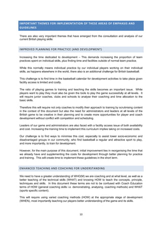 Areas of Emphasis: Guidelines for Coaches - T16: Establishing a ...