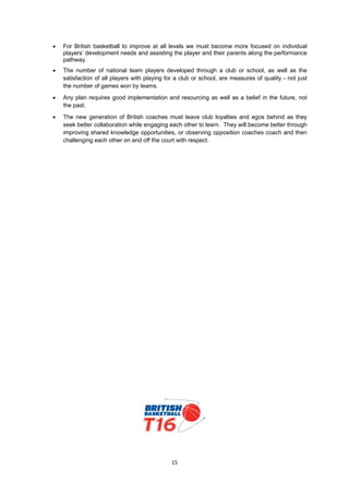 Areas of Emphasis: Guidelines for Coaches - T16: Establishing a ...