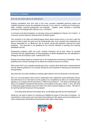 Areas of Emphasis: Guidelines for Coaches - T16: Establishing a ...