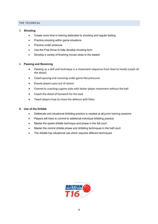 Areas of Emphasis: Guidelines for Coaches - T16: Establishing a ...