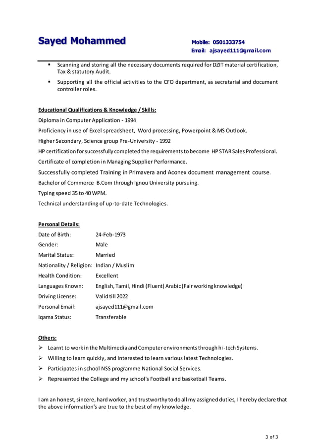 C.V_ Sayed Mohammed(2) | PDF