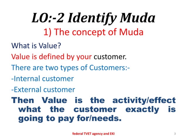 Presentation for muda preventions and elimination | PPT