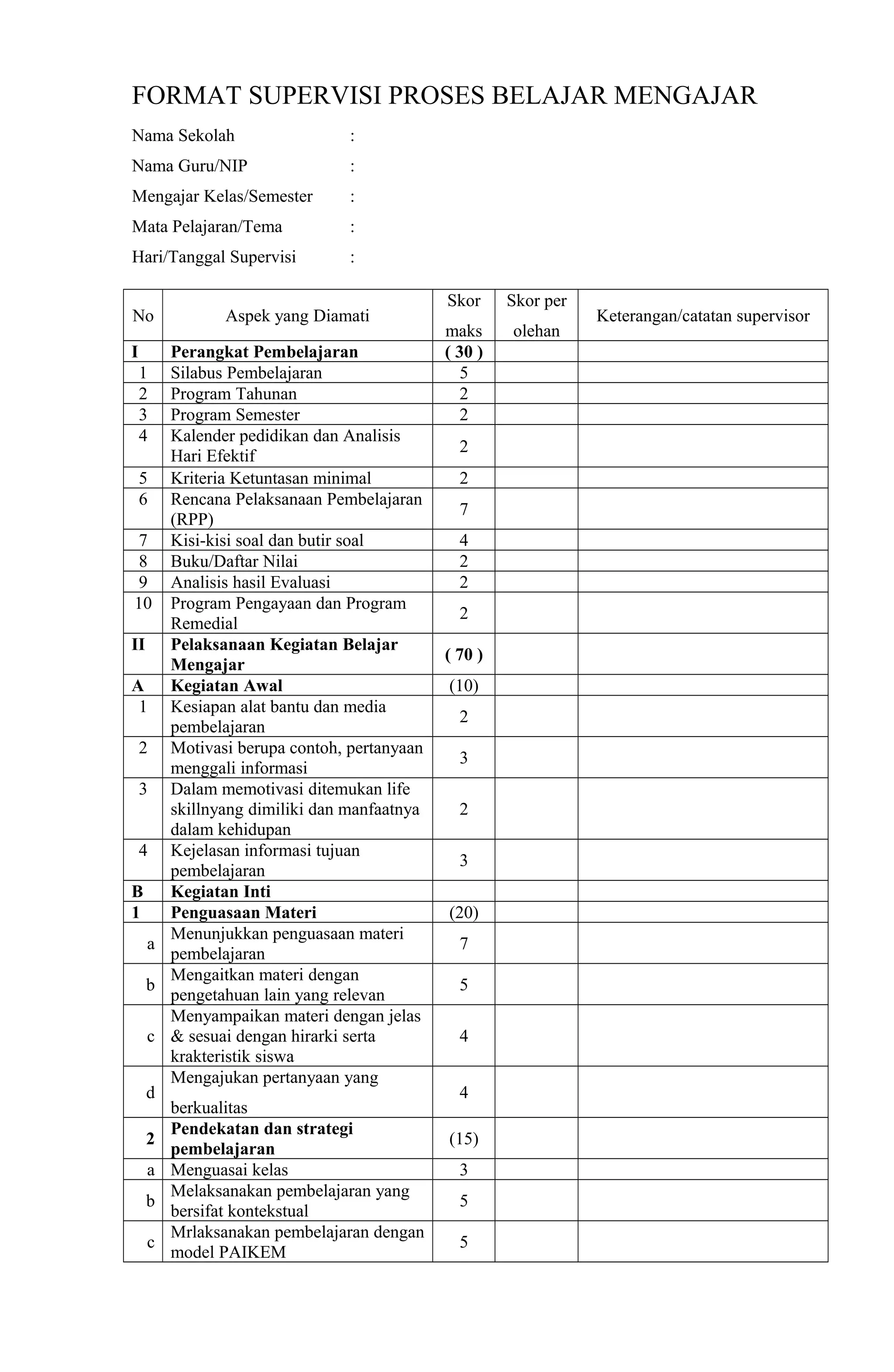 51352805 format-supervisi-pengawas-2010 | DOC
