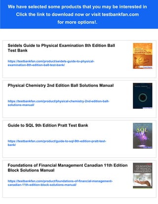 Seidels Guide To Physical Examination 9th Edition Ball Test Bank | PDF