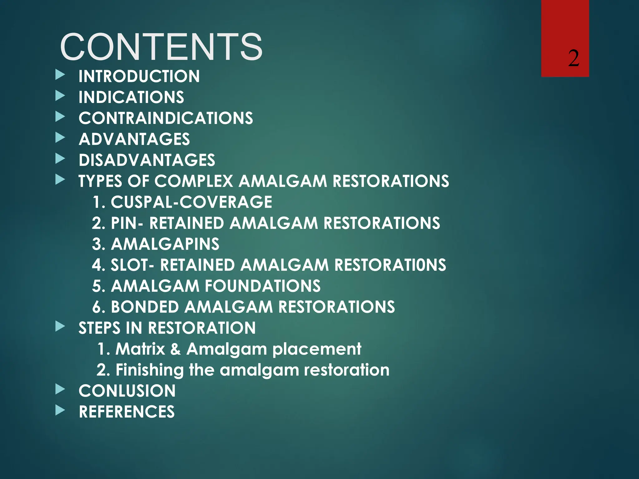 Restorations that are used to replace any missing structure of teeth ...