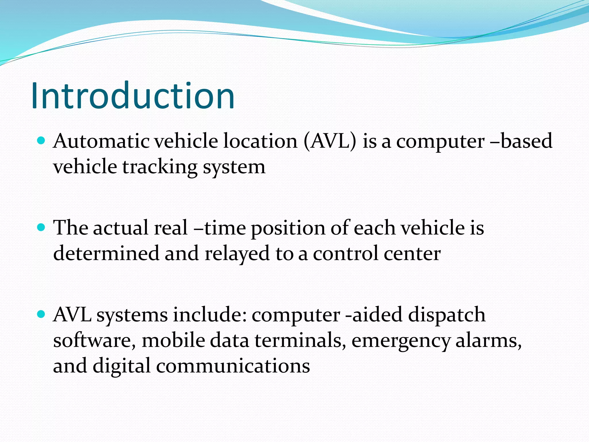 AUTOMATED VEHICLE LOCATION | PPT