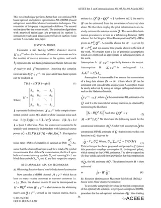 Modified Whitening Rotation based Joint Semi-blind Channel and Data Estimation Scheme for ...