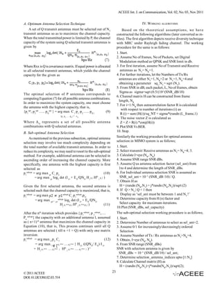 Receive Antenna Diversity and Subset Selection in MIMO Communication Systems | PDF