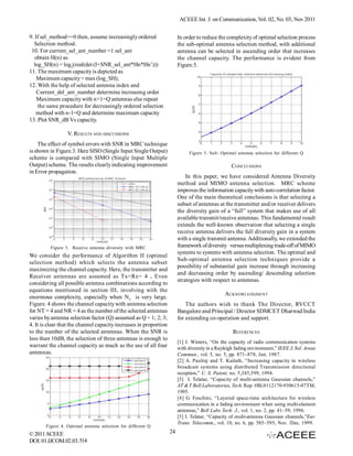 Receive Antenna Diversity and Subset Selection in MIMO Communication Systems | PDF | Computing ...
