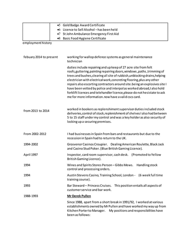 Alan Courtney CV | PDF