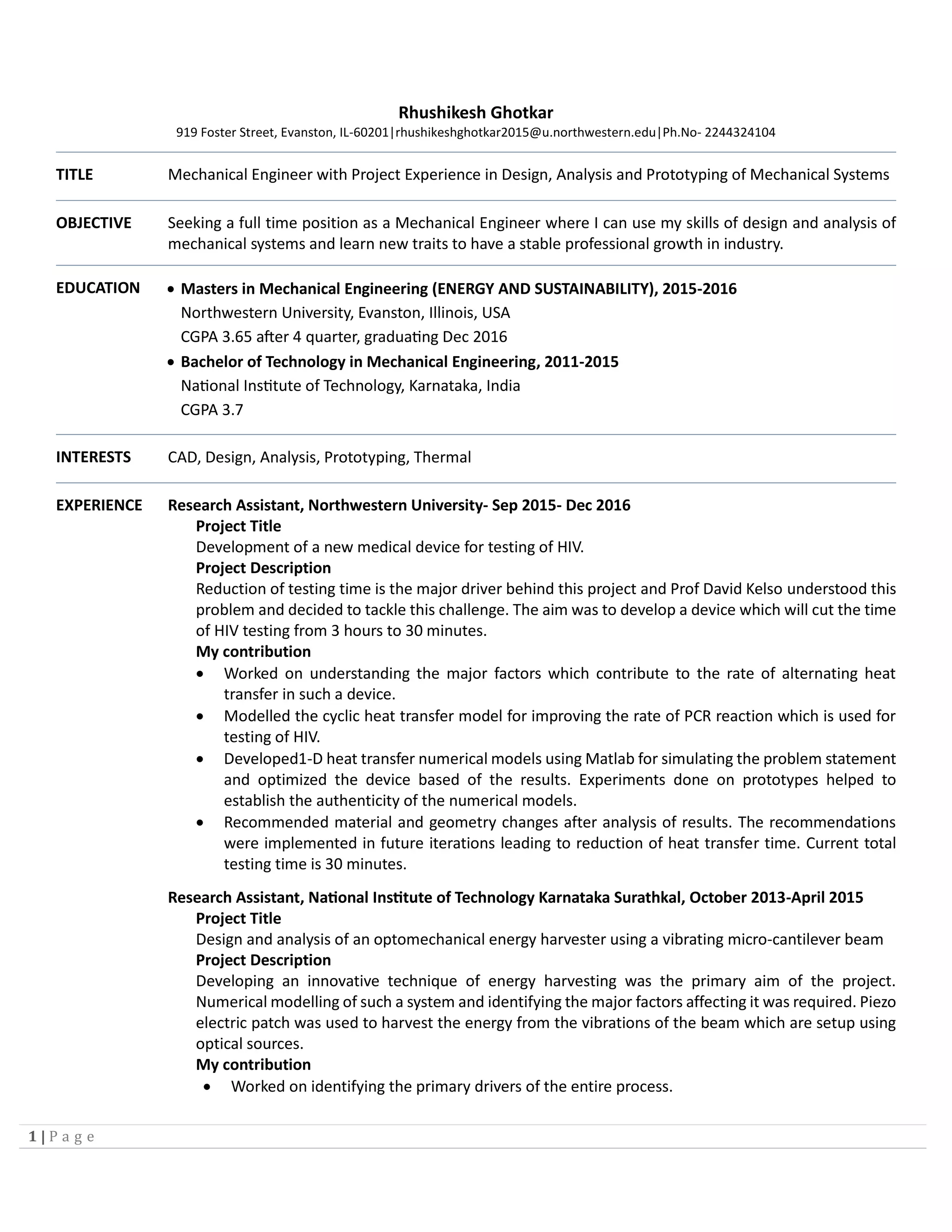 Rhushikesh Ghotkar Mechanical Engineer | PDF