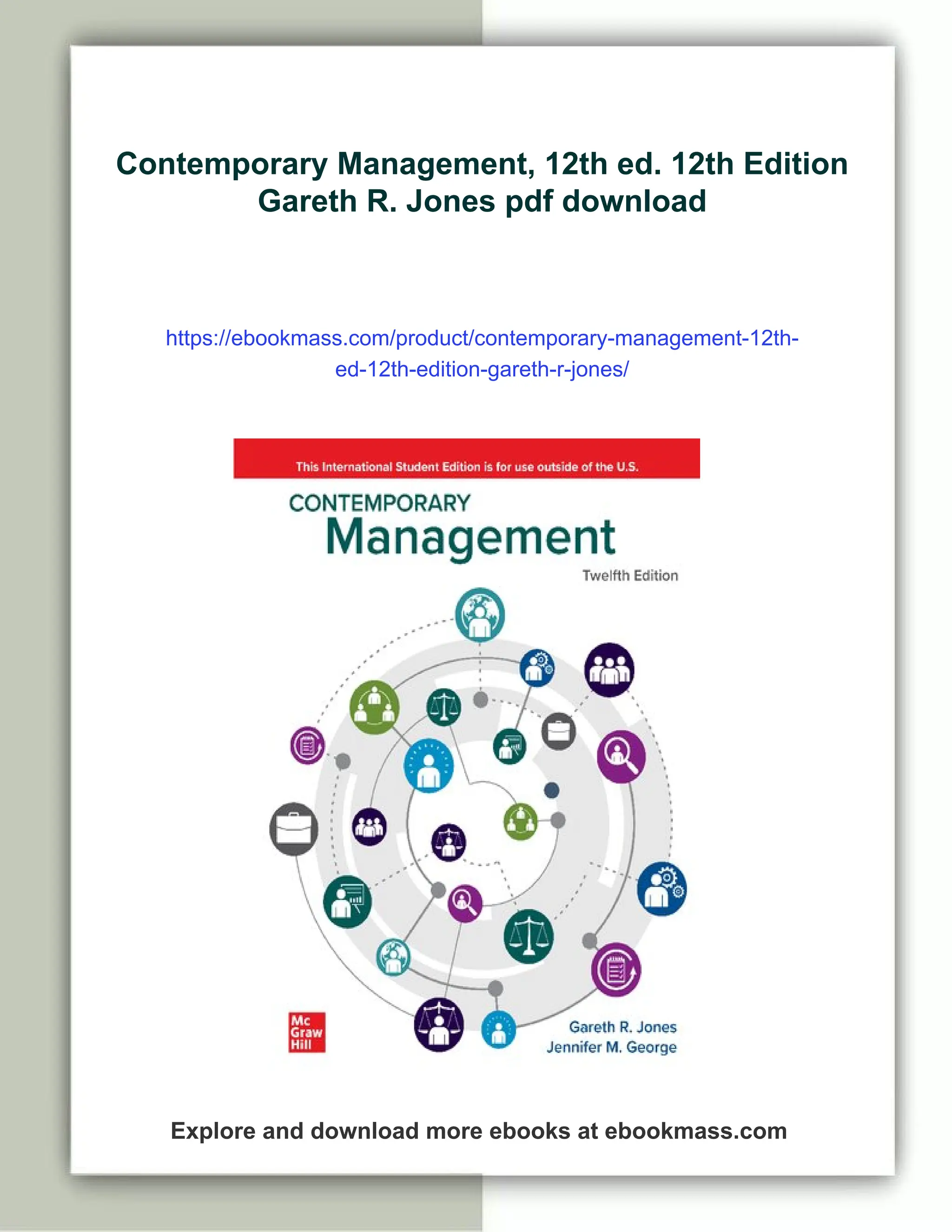 Contemporary Management, 12th ed. 12th Edition Gareth R. Jones | PDF