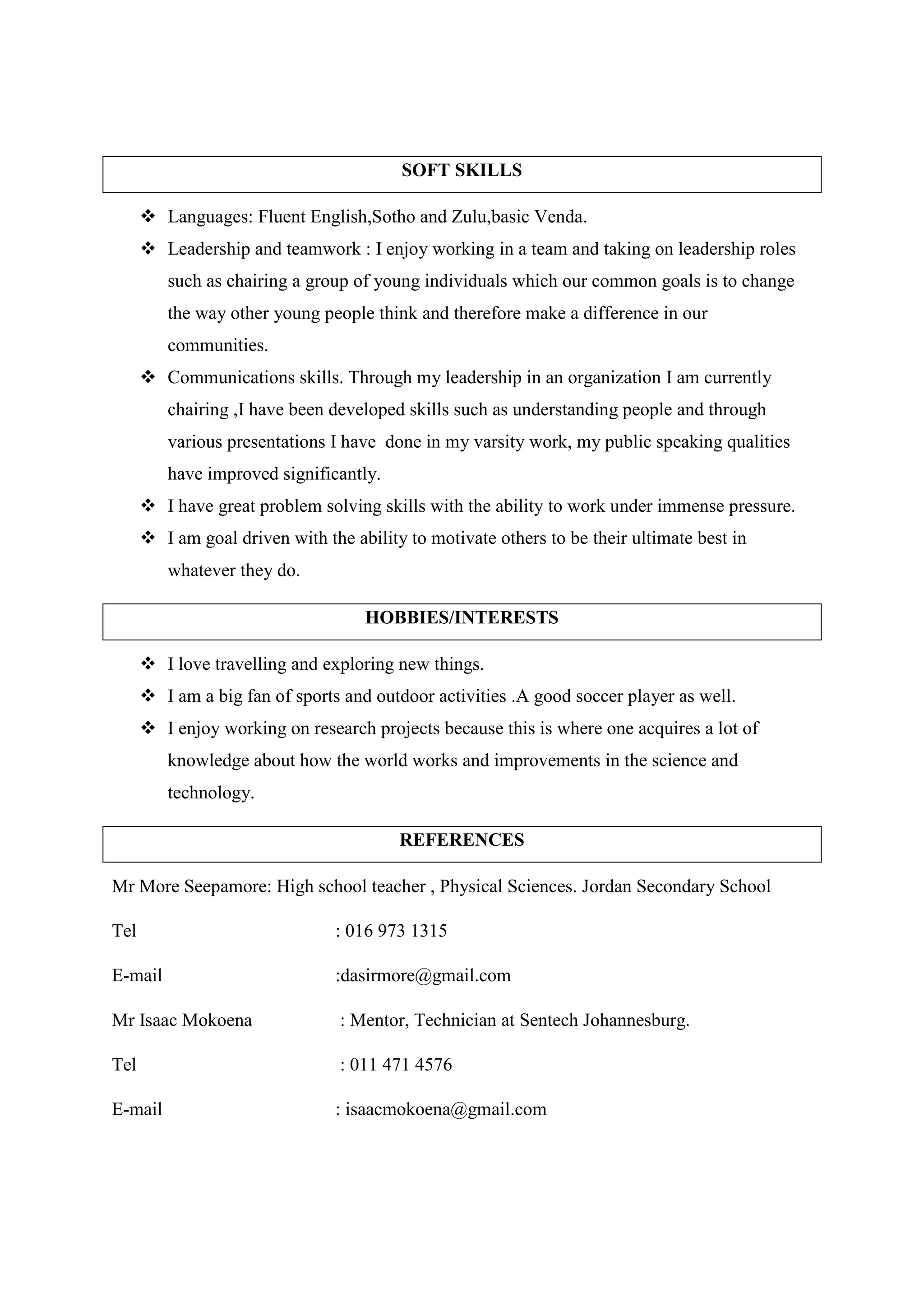 Mpho Edward Mbatha.docx CV | PDF | Education