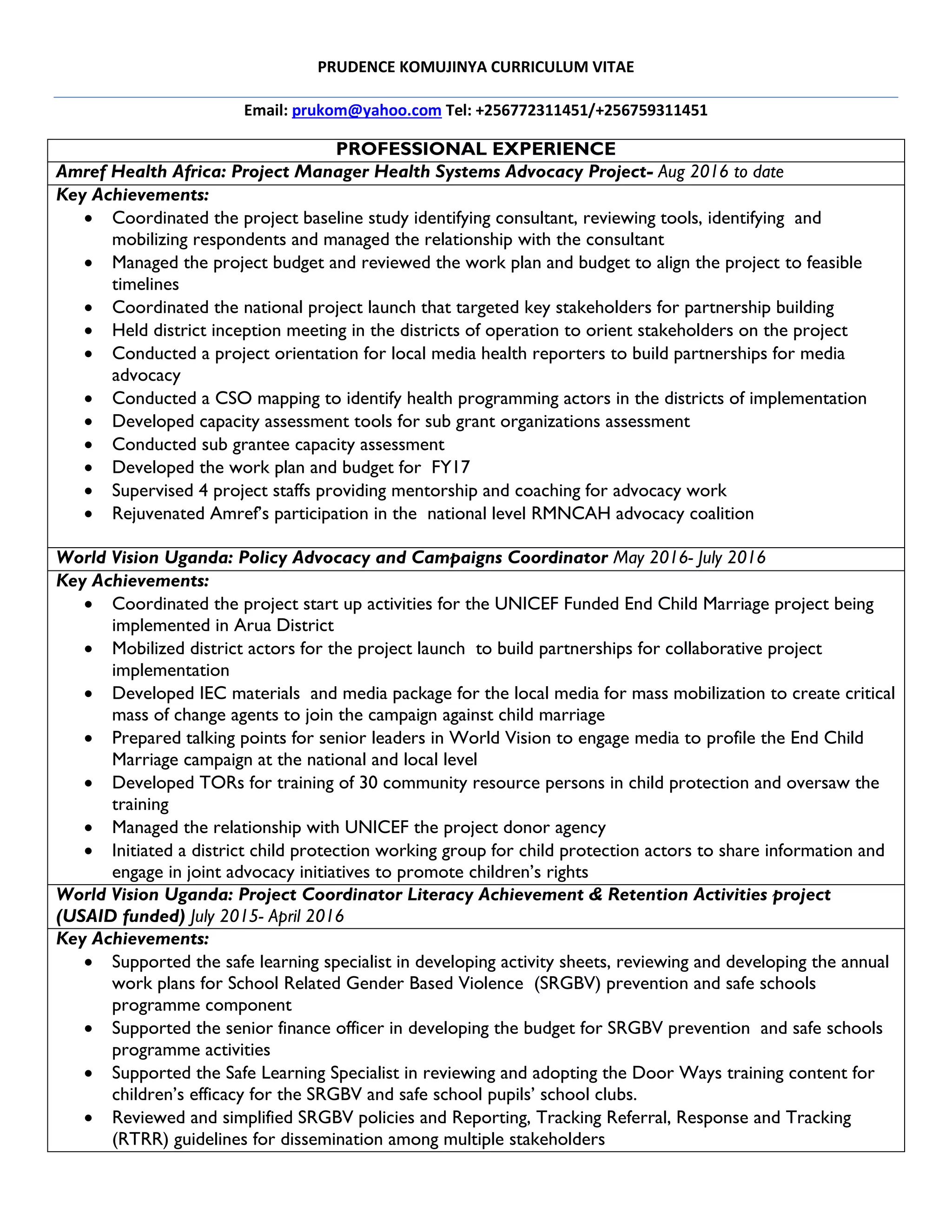 PRUDENCE KOMUJINYA CV-LATEST | PDF