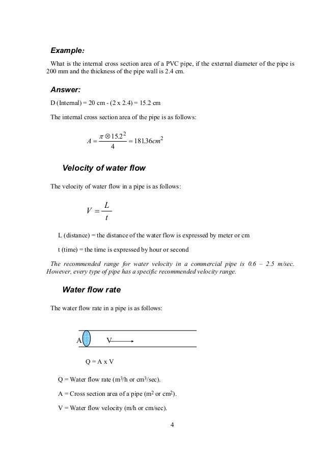 pipe line calculation