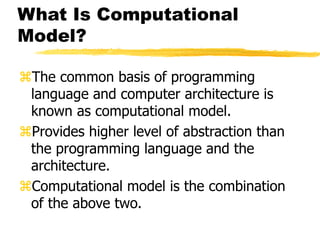 Computational models,vonneuman model,turing model | PPT