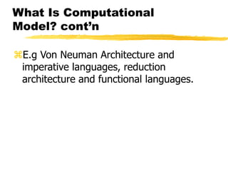 Computational models,vonneuman model,turing model | PPT