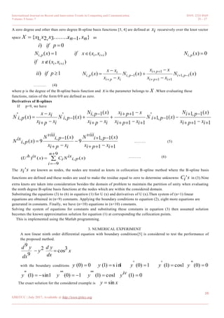Numerical Solution to Ninth order Non- Linear Differential Equation Using the Ninth Degree B ...