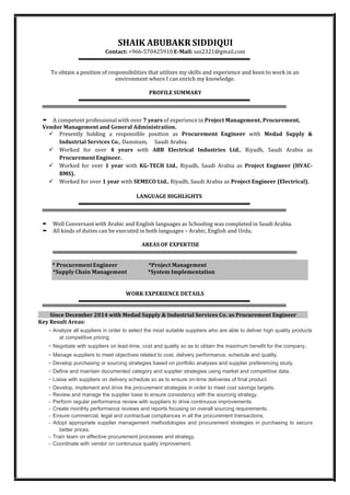 Shaik Abubakr CV | PDF