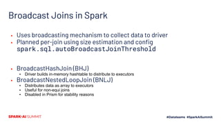 On Improving Broadcast Joins in Apache Spark SQL | PPT