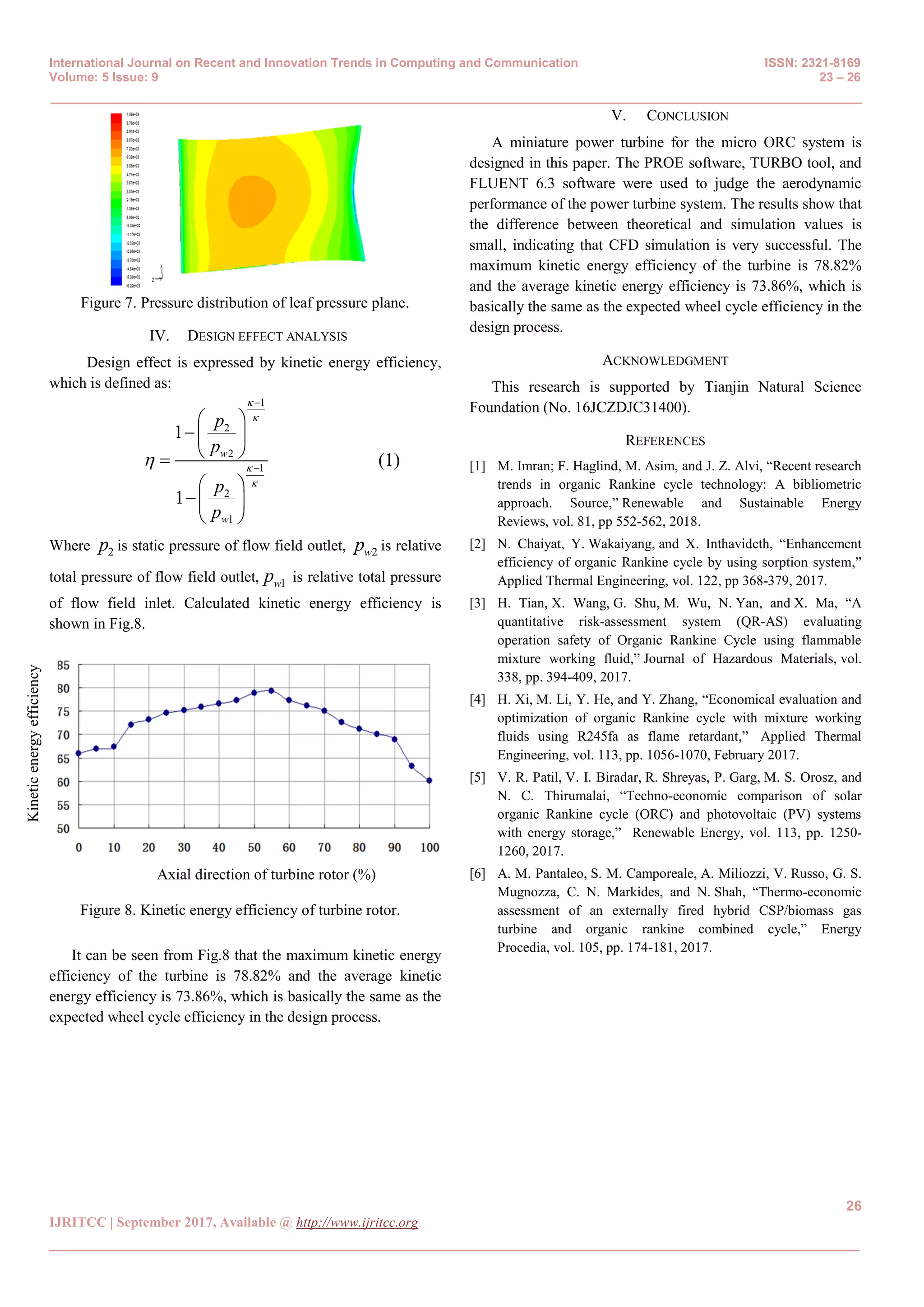 Design and Simulation of Power Turbine for Micro Organic Rankine Cycle ...
