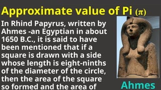 Maths π project School Project Numbers Numbers | PPTX