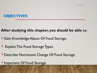 Food Storage Processes in Meal Management | PPTX