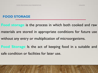 Food Storage Processes in Meal Management | PPTX