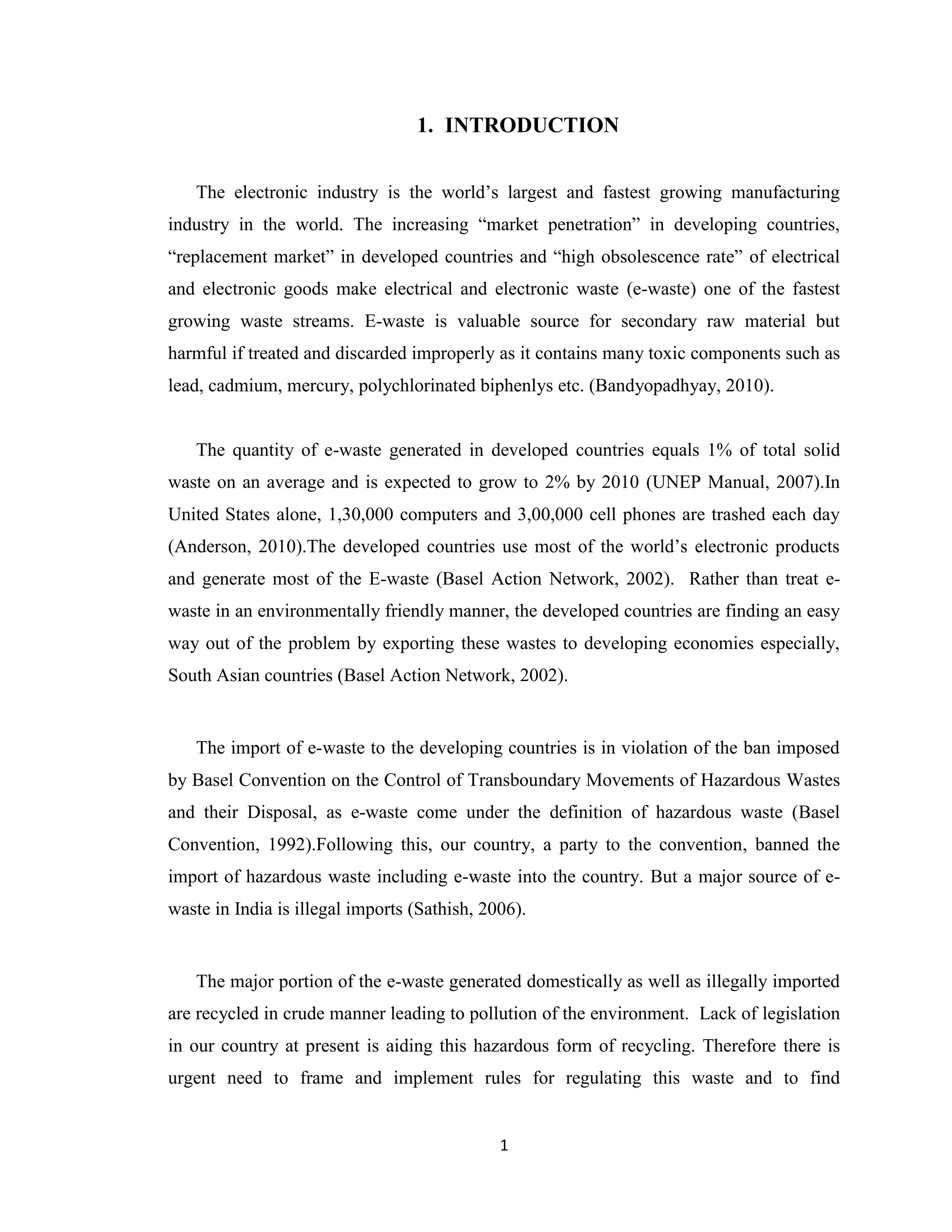 e-waste-management report | DOCX