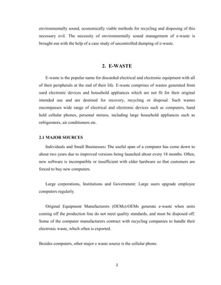 e-waste-management report | DOCX