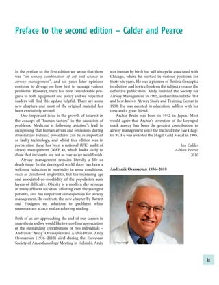 Core topics in airway management 2nd Edition Ian Calder | PDF