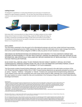 AMD Eyefinity Multi-Display Technology | PDF