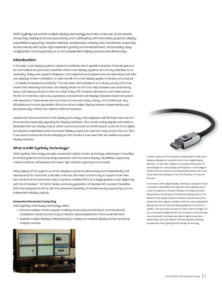 Amd Eyefinity Multi Display Technology