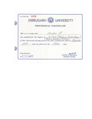 MTECH DEGREE CERTIFICATE | PDF