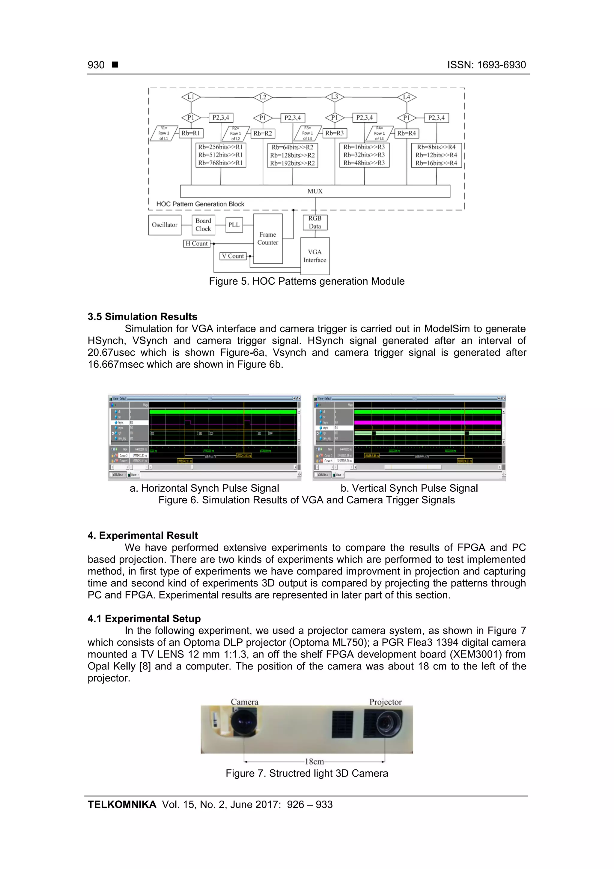 FPGA Based Pattern Generation and Synchonization for High Speed Structured Light 3D Camera | PDF
