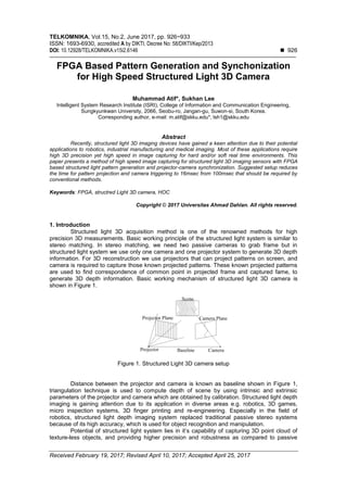 FPGA Based Pattern Generation and Synchonization for High Speed ...