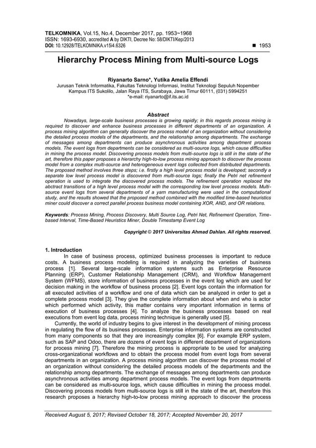 Hierarchy Process Mining from Multi-source Logs | PDF